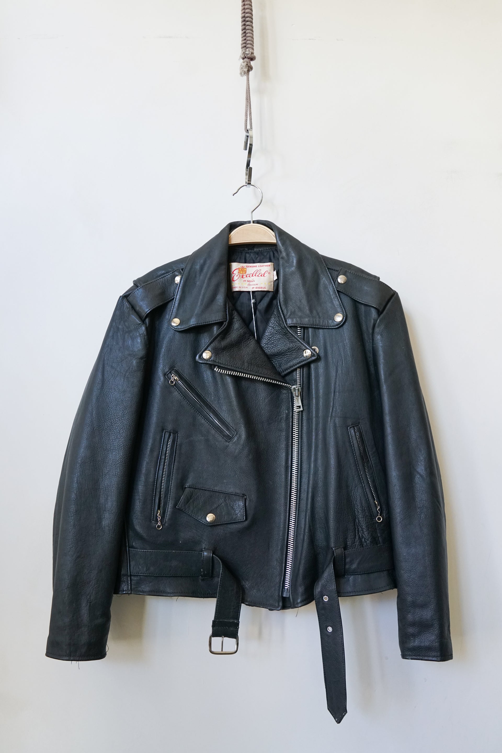 70s Excelled Leather Biker Jacket – The Future Past